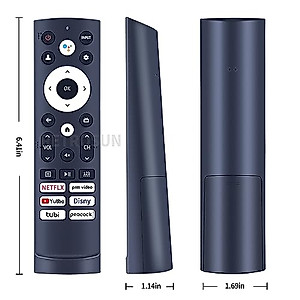 ERF3M90H Replacement Remote Control for Hisense Google Android TV 43A6H 43A65H 50A6H 55A6H 50U6H 55U6H 65A6H 65U6H 65U7H 65U8H 75A6H 75U8H (without Voice Function)