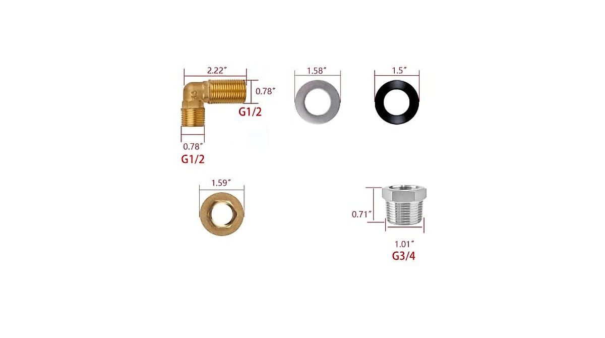 ZHYICH Wall Mount Faucet Installation Kit for Commercial Kitchens