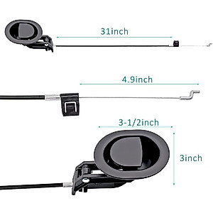 ttmagic Universal Heavy-Duty Metal Sofa Chair Recliner Release Pull Handle Replacement Parts with Cable, Fits Ashley, Lazy Boy and Most Recliner Sofa Brand, Recliner Handle Size 3" x 3.5"