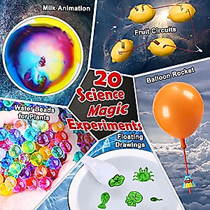 UNGLINGA 70 Lab Experiments Science Kits for Kids Age 4-6-8-12 Educational Scientific Toys Gifts for Girls Boys, Chemistry Set, Crystal Growing, Erupting Volcano, Fruit Circuits STEM Activities
