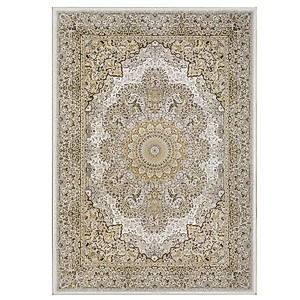 9x12 Area Rug for Living Room: Large Rugs Machine Washable with Non-Slip Backing Non-Shedding Stain Resistant, Boho Carpet for Bedroom Dining Room Nursery Home Office Indoor Decor (Beige)…