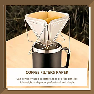 CALLARON 100pcs V-shaped Coffee Filter Paper Coffee Machine Espresso Disposable Coffee Cold Brew Coffee Pitcher Stainless Strainer Coffee Espresso Tea Filters Tea Strainer Dripping Water