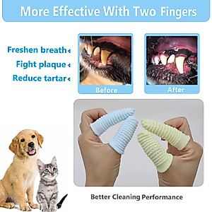 MoiiLavin Pet Toothbrush for Small Dogs Cats Large Dogs Finger Toothbrush