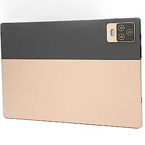 Yoidesu 10.1in Tablet Octa Core, 4G RAM 128G ROM, Dual SIM Dual Standby, 7000mAh Battery, Gold Tablet with Dual Speakers, Android 11, FHD Screen (US Plug)