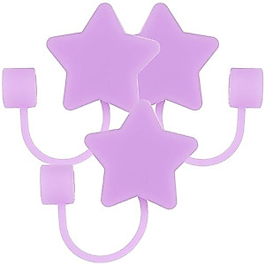 VALICLUD 3pcs Soft Rubber Straw Stopper Silicone Straw Plugs Straw Cover Silicone Tumbler Star Accessories Straw Tips Lid Straw Hole Cover Straw Tip Protective Covers Silicone Straw Stopper