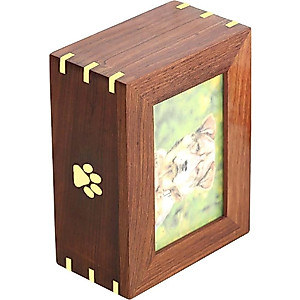 Wooden Pet Urn Box for Ashes | Wood Cremation Urns | Decorative Urns | Handmade Urn for Dog Ashes| Pet Memorial Urns | Funeral Urns
