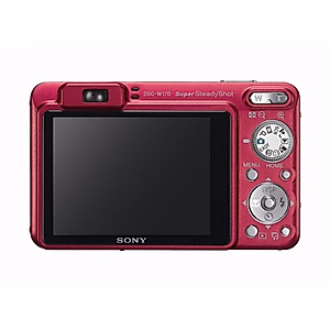 Sony Cybershot DSCW170/R 10.1MP Digital Camera with 5x Optical Zoom with Super Steady Shot (Red)
