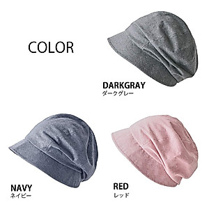 CHARM Womens Organic Cotton Sun Hat - SPF50 Japanese Design Soft UV Protection Anti-Aging Dark Gray