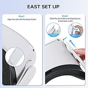 Head Strap Accessories Compatible with Quest2: WinDrogon 27° Arc Shape Head Strap for Oculus/Meta Quest 2 Replacement for Elite Strap Enhanced Support and Comfort Reduce Face Pressure in VR Gaming