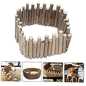 Balacoo pet Wooden Fence Hamster Suspension Bridge Hamster Cage Fence Chinchilla Playground Toy Wooden Hamster Toys Wood Hamster House Woody Toy Hamster House Accessories Simple Small pet