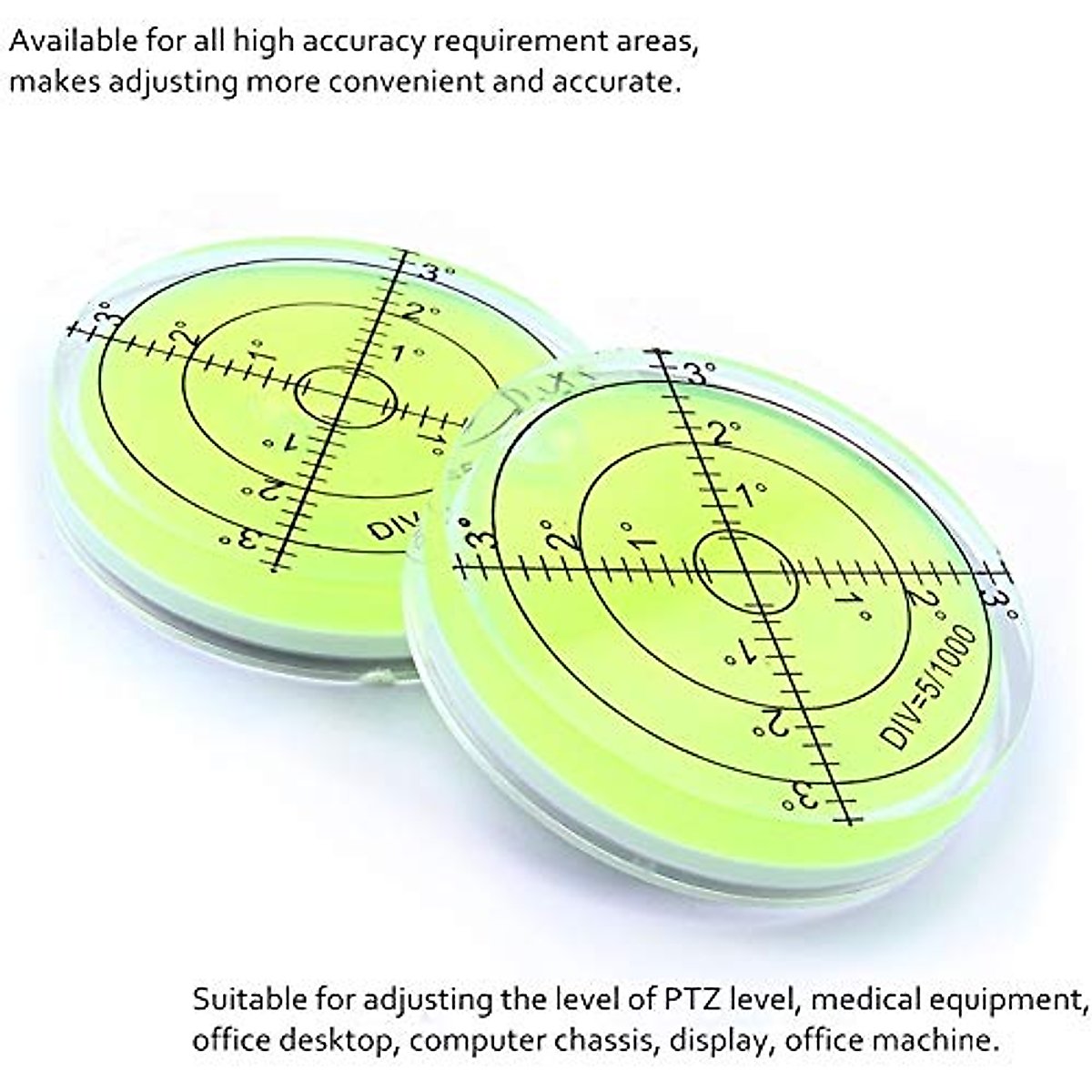XMLEI Convenient and lighterCircular Bubble Level Spirit l Measuring Instruments Tool Universal Protractor Tool （60X12mm）