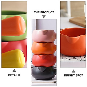 Luxshiny 700ml Delicate Soup Pan Noodle Pot Exquisite Ceramics Soup Pot Cooking Heating Milk Dishwasher Safe