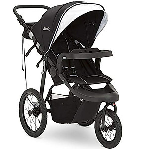 Jeep Hydro Sport Plus Jogger by Delta Children, Includes Car Seat Adapter, Black