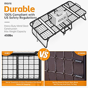 Bonusall Folding Bed with Mattress 75" x 31" Cot Size Bed Frame,Assembly Folded Bed,5" Thick, Space-Saving & Portable Roll Away Guest Beds - Foldaway Bed Frame for Guest Room, Small Apartment