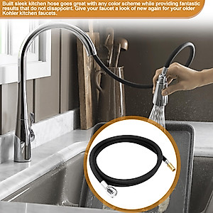 K-1219935-BC Faucet Hose for Pull Down Kitchen Fauceth, 67 Inch Bright Chrome Finish Pull Out kitchen sink hose, Faucet Replacement Parts K-1304674-BC Faucet Hose