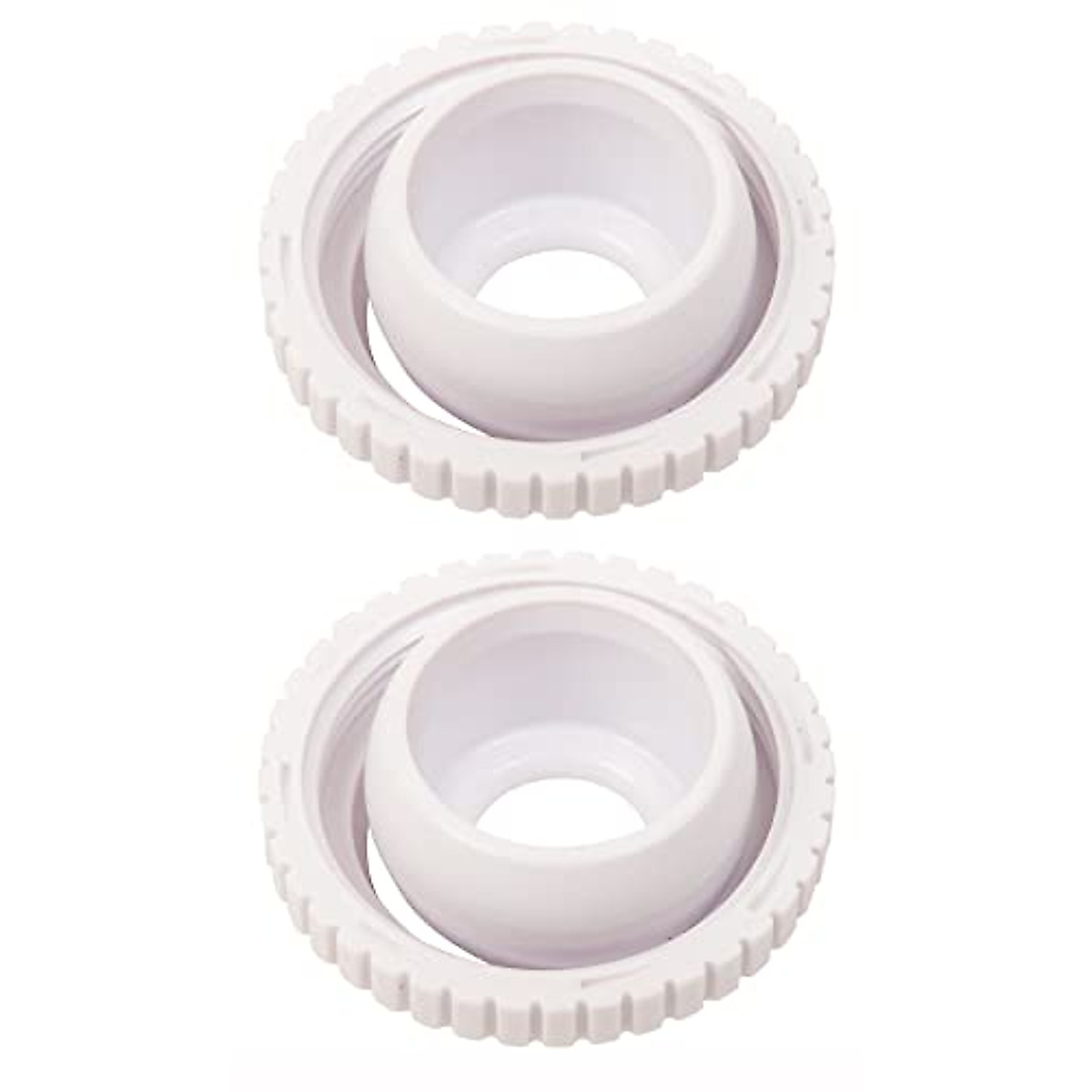 SunSolar Swimming Pool Return Jet - Replacement — Directional Eyeball Ring with 3/4-Inch Opening — Connects with 1.5-Inch Female Thread Ring — Pool Accessories for Cleaning — White (2-Pack)