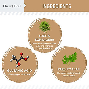 Stop The Poo Chew Coprophagia Treatment for Dogs - 120 Soft Chews - Peanut Butter Flavor Dog Deterrent for Dogs Eating Poop - Treats Bad Breath and Boosts Gut Health - Made in USA