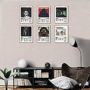 Weeknd Poster After Hours Poster Starboy Music Album Poster The Cover Signed Limited Poster Canvas Wall Art Room Aesthetics for Girl and Boy Teens Dorm Decor 8x10 inch Unframed