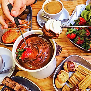 3 Pieces Candy Dipping Tools Chocolate Dipping Fork Spoons Set 2 Pieces Culinary Decorating Spoons Chef Art Pencil for Decorative Plates Stainless Steel Chef Spoon