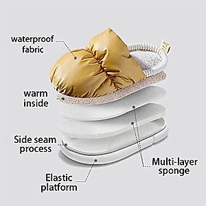 SRINBNIG Womens Winter Warm Cozy House Fur Slippers Slip On Bedroom Shoes Memory Foam Lamb Indoor Ourdoor Non Skid Rubber Whit 38/39