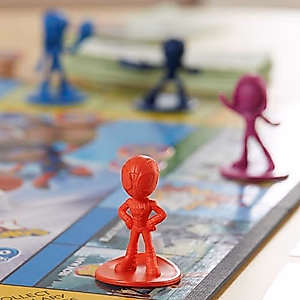 Hasbro Gaming Monopoly Junior: Marvel Spidey and His Amazing Friends Edition Board Game for Kids Ages 5+,with Artwork from The Animated Series,Kids Board Games