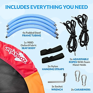 Playgoz 40" Saucer Swing for Kids Outdoor - Fun Circle Swing for Family and Friends - Reliable and Secure Round Swing for - Flying Saucer Swing Simply Installed