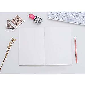 A5 Blank Notebook 5.8”x8.25” Sketch Book, 100 Sheets, Thick 100gsm Paper & Kraft Cover, Great for Sketching, Writing and Journal Refills