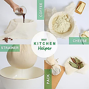 YJL Cheesecloth for Straining, 54 Sq Feet, 100% Cotton Grade 90 Unbleached Cheesecloth, Fine Cheesecloth | 6 Yards Cheese cloths for Cooking | Straining | Canning | Steaming and Reusable Cheesecloth