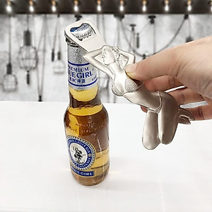 2 Pieces Bottle Opener Beer Bottle Openers for Kitchen Bar Restaurant Stainless Steel Beer Gifts for Women Men