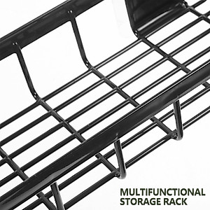 PRETYZOOM Shower Wall-Mounted Mounted Storage Rack Bathroom Wall Hanging Organizer Hollow Wall Mounted Storage Rack Drainage Organizer Bathroom Draining Shelf