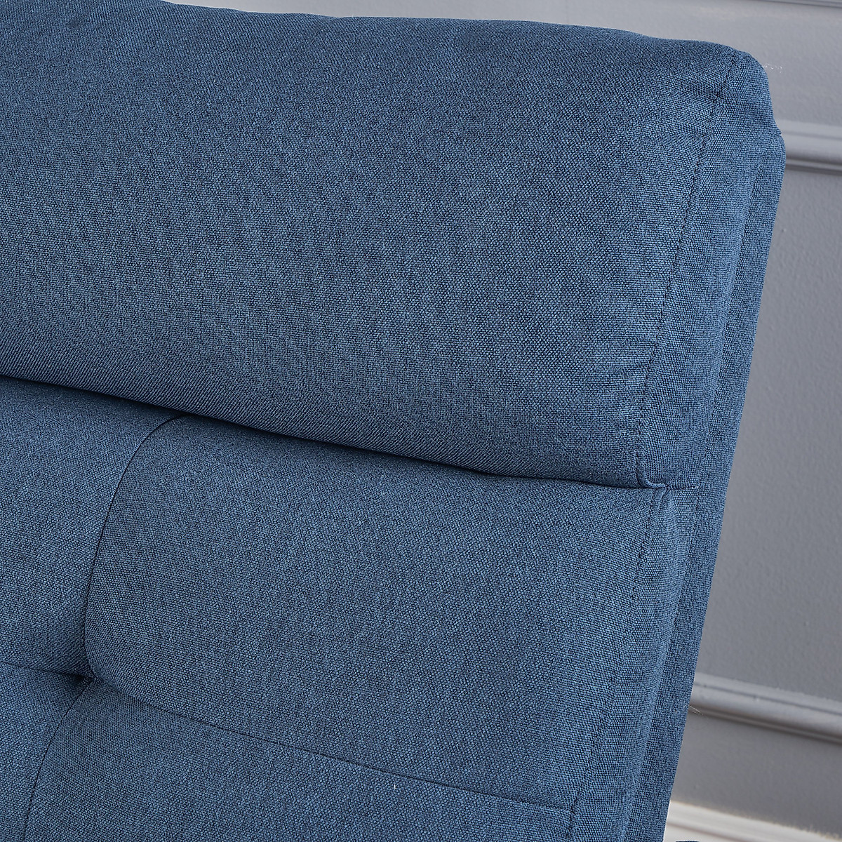 Christopher Knight Home GDFStudio Hana Plush Cushion Tufted Back Loveseat Recliner (Fabric/Navy Blue)., 37D x 46.5W x 40H in