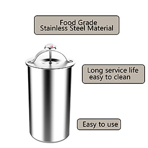 JDOQOKJ Ham Maker Stainless Steel Meat Press with Thermometer ，and 5 Pack ziplocks, For Making Deli Meat, Homemade Lunch Meat. Meat Press Mold for Deli Meats.