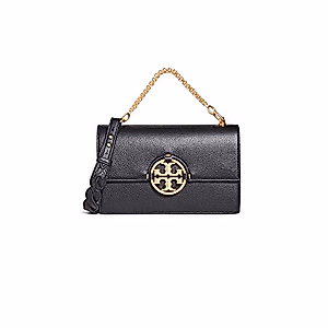 Tory Burch Women's Miller Metal Convertible Shoulder Bag, Black, One Size