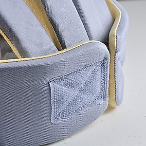 Huifen Adjustable Baby Head Protector, Baby Helmets for Crawling Walking Lightweight Safety Baby Helmet Jumping Running Breathable Hat Infant Essentials Toddler Helmets 6-24 Months (Gray)