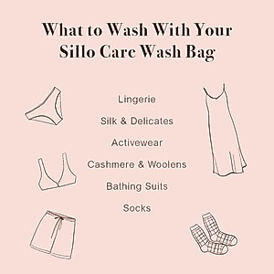 Sillo Care Wash Bag for Delicates - Zippered Mesh Net Wash Bag For Clothes, Silk Pillowcase, Dirty Laundry, Lingerie, Intimates - Reusable, Durable, Machine-Washable Polyester - 16x20" Size, 2-Pack