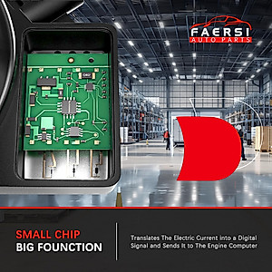 FAERSI Mass Air Flow Sensor Compatible with Chevy Silverado, Suburban 1500, 2500, Tahoe, GMC Yukon XL 1500 Sierra Cadillac Escalade 5.3L, 6.0L, 4.8 & More - Replaces 25168491, AF10043, 25318411