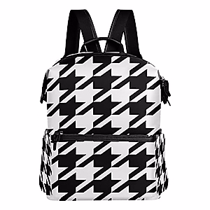 ALAZA Houndstooth Casual Backpack Lightweight Travel Daypack Student School Bag