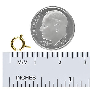 14K Spring Ring 6mm Open Ring Clasp