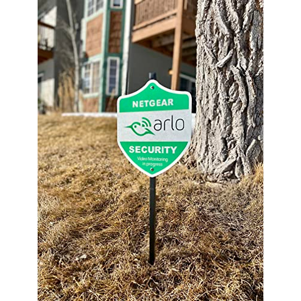 Arlo Yard Security Sign, 8 yr Weatherproof Reflective Aluminum Construction, 6 Window/Door Stickers by 3M Included