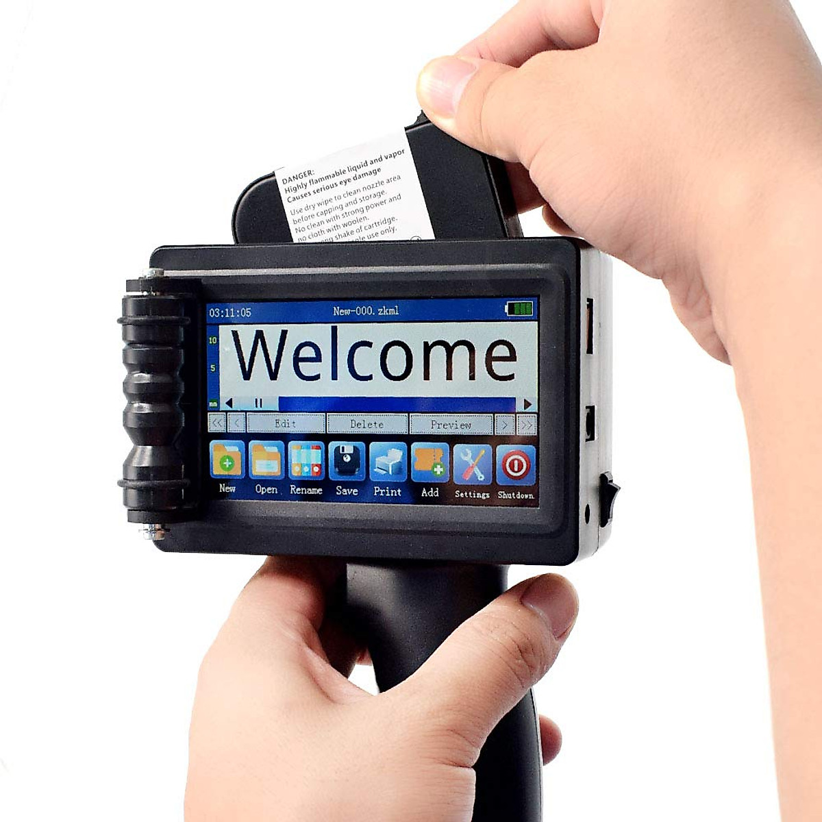 TOAUTO Original Portable Ink Cartridge Quick-Dry Replacement 42ml Ink Cartridge for Handheld Inkjet Printer Coding Machine（Black）