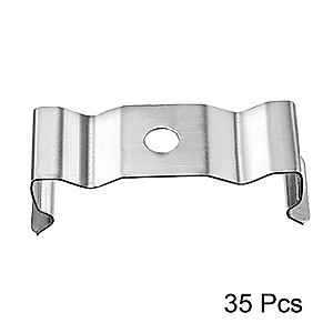 uxcell T8 Clips Bracket Hanger for Integrated Tube Light Fixture, Nickel-Plated Manganese Steel, Pack of 35