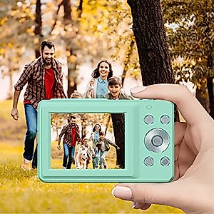 1080P HD Digital Camera Video Camera Small Camera, 2.5in LCD Display Screen, 32GB Micro SD Cards, 16X Digital Zoom, Kids Digital Camera for Girls Boys Adults