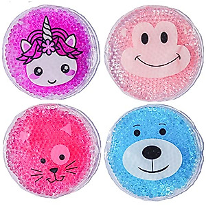 Boo Boo Gel Ice Packs, Kids Ice Packs, Hot Cold Kids Ice Pack, Cold Pack, Cold Therapy and Pain Relief for Minor Cuts, Pain Relief for Kids Injuries, Reusable Gel Ice Packs (4 pcs 5 * 5 inch)