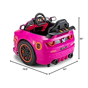Kid Trax Dizzy Racers 6V Ride On Car – Toddler Toy with 360° Spin, w/Big Wheel, Indoor/Outdoor Toys, Electric Cars for Kids, Ride On for Boys & Girls, Max Weight of 66lbs, Ages 2-5 – Pink CAR