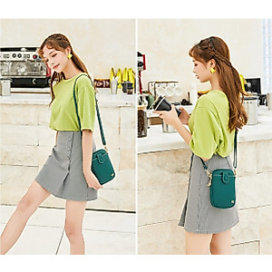 Aslana Touch Screen Phone Bag Vertical Small Crossbody Bag Handbag for Women (Black)