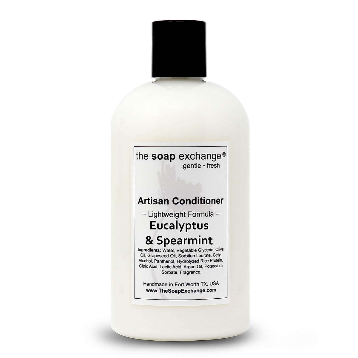 The Soap Exchange Hair Conditioner - Eucalyptus & Spearmint Scent - Hand Crafted 12 fl oz / 354 ml Natural Artisan Hair Care, Sulfate & Paraben Free, Nourish, Moisturize, & Protect. Made in the USA.