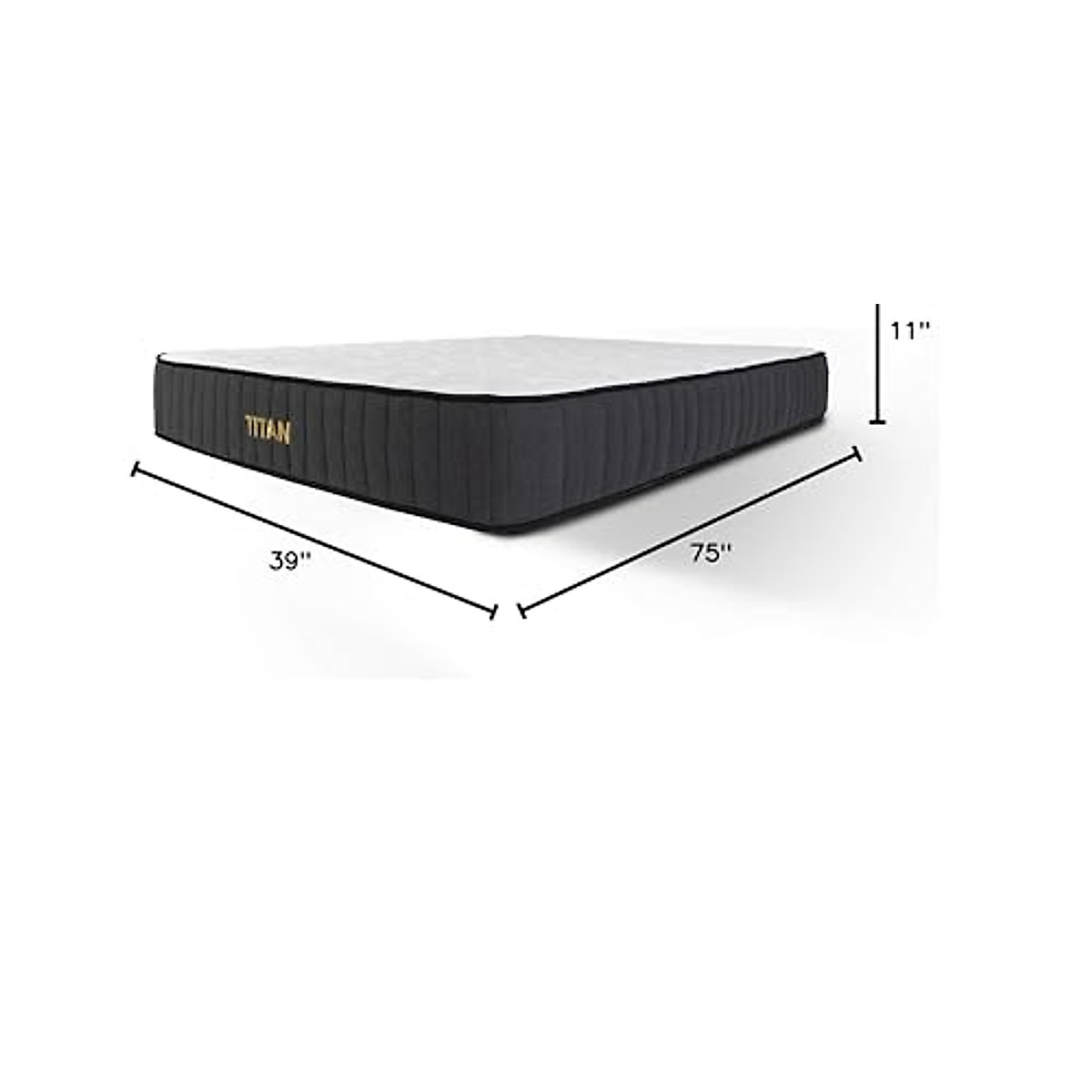 Brooklyn Bedding Titan 11" Hybrid Mattress for Plus Size Sleepers, Twin