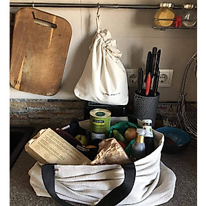 Goodleks Three-Layer Cotton Bread Bag, Reusable Bread Bags for Homemade Bread Large, Natural Organic Canvas Bread Storage Bags