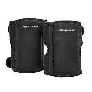 AmazonCommercial - P2DFT024-1 Over/under Knee Pads, 8.5", One Size, 1 pair, 2 Count, Black