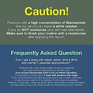 Niacinamide 20% Vitamin B3 Concentrated Face Vegan Serum 1 Oz - Damask Rose 64.5% No-Scent Even Skin Tone Defying-Aging Minimizing Pores Plump Fine Lines Sensitive Dull No Stickiness Chemicals Korean
